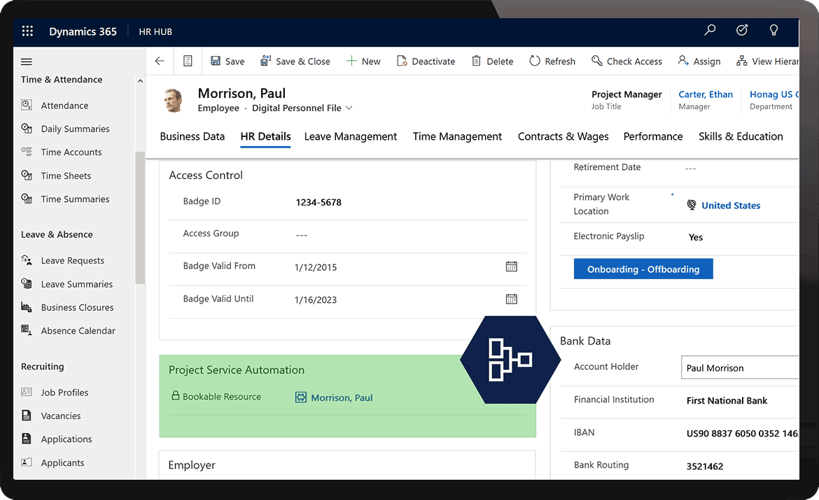 Employee Administration in Microsoft Dynamics 365